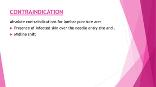 Lumbar puncture | PPTX