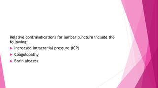 Lumbar puncture | PPTX