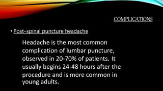 Lumbar puncture | PPTX