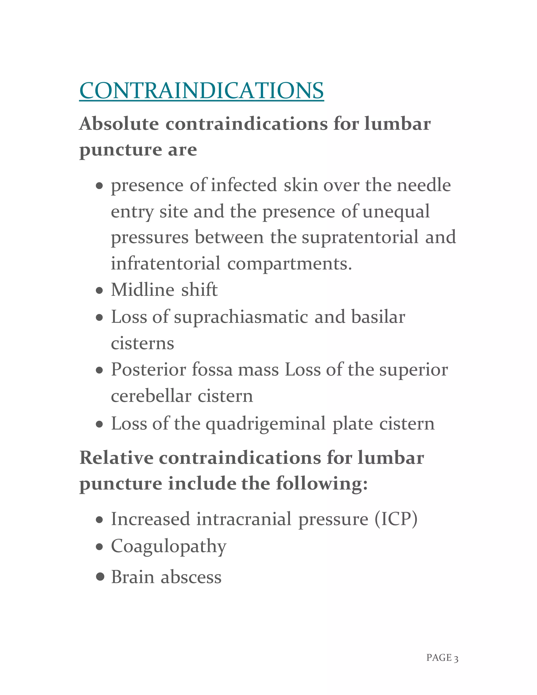 Lumbar puncture | PDF