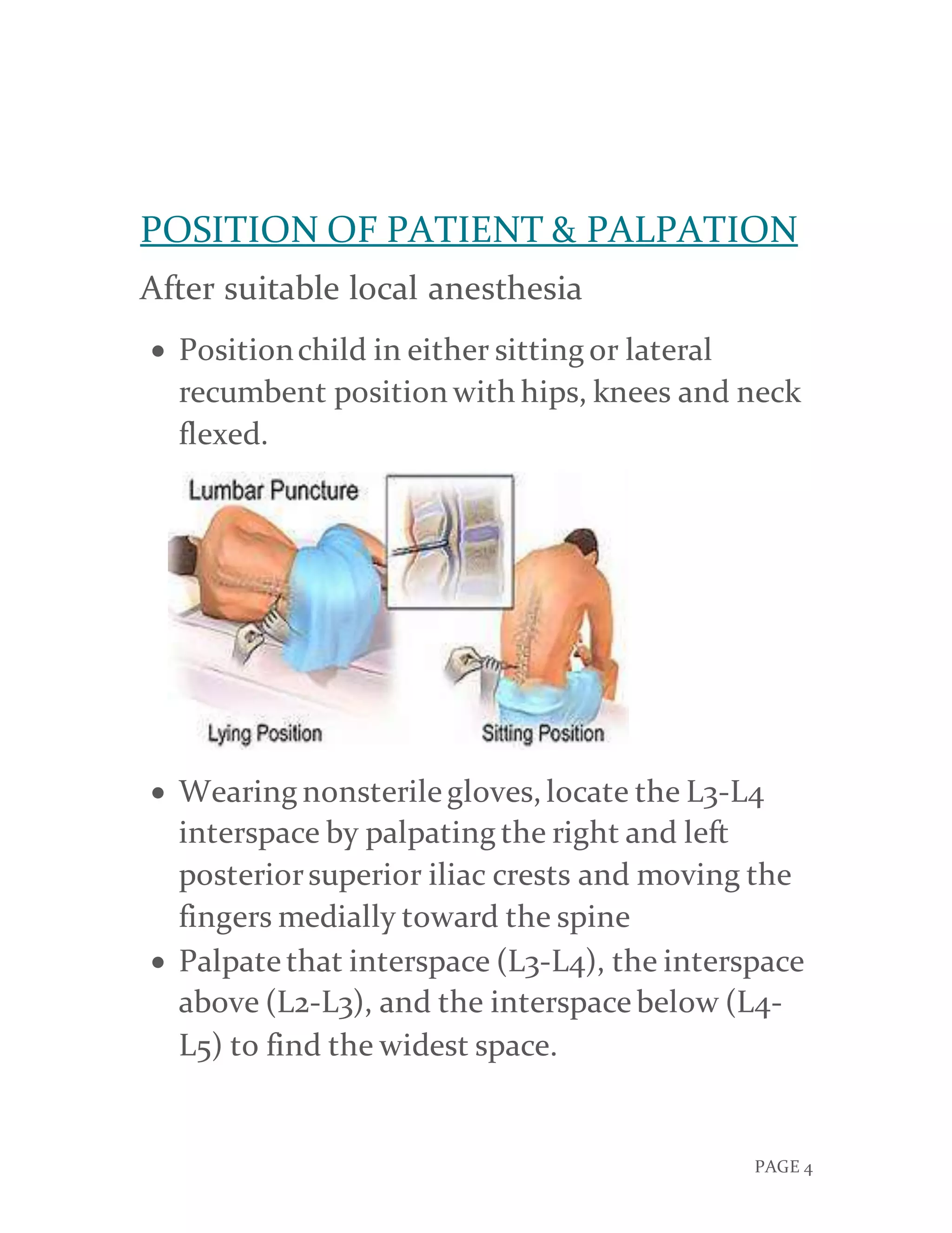 Lumbar puncture | PDF