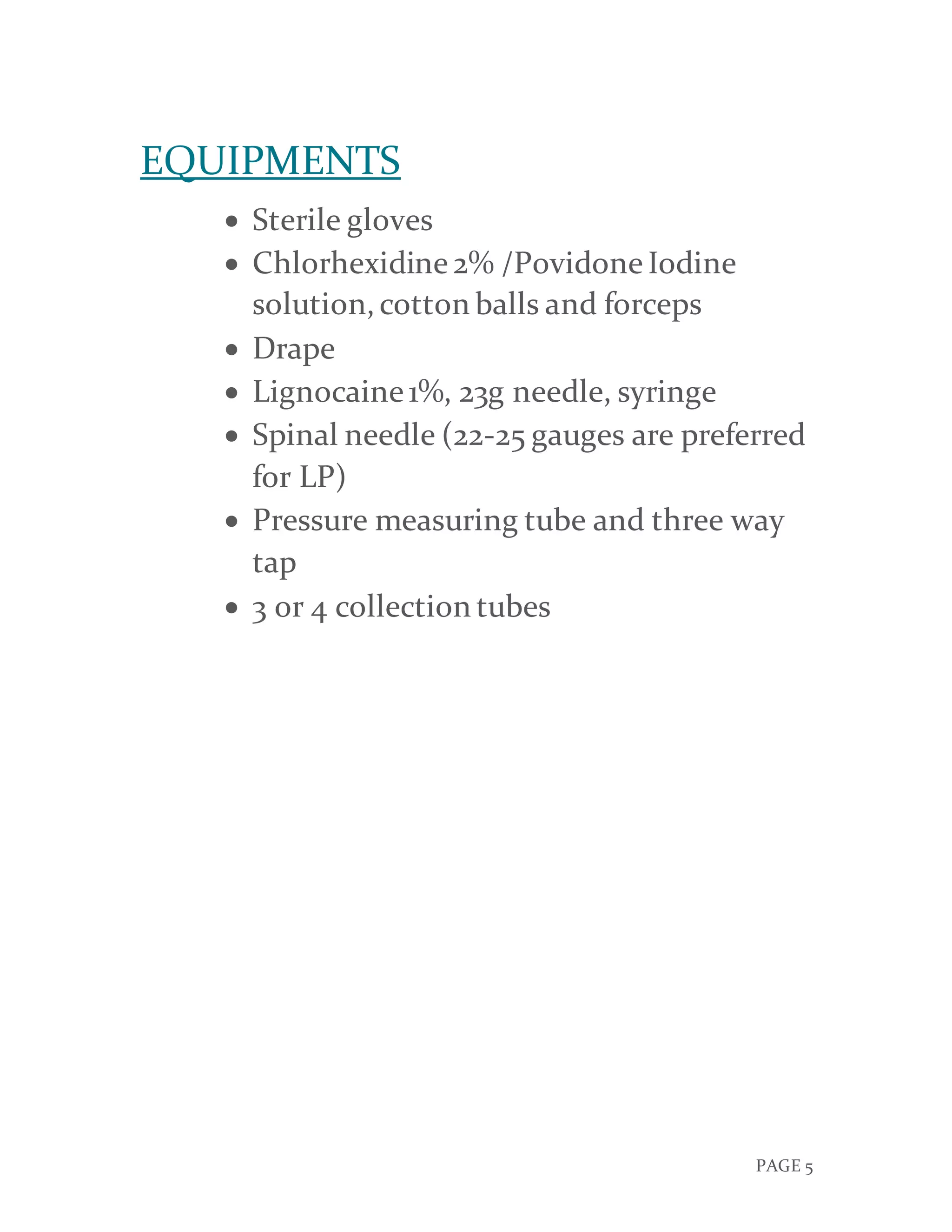 Lumbar puncture | PDF