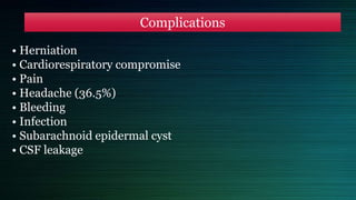 Lumbar puncture - a detailed medical study | all aspects of lumbar ...