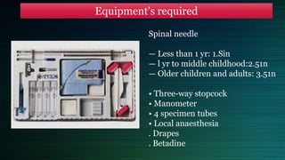 Lumbar puncture - a detailed medical study | all aspects of lumbar ...