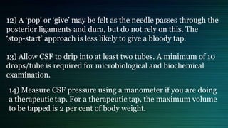 Lumbar puncture - a detailed medical study | all aspects of lumbar ...