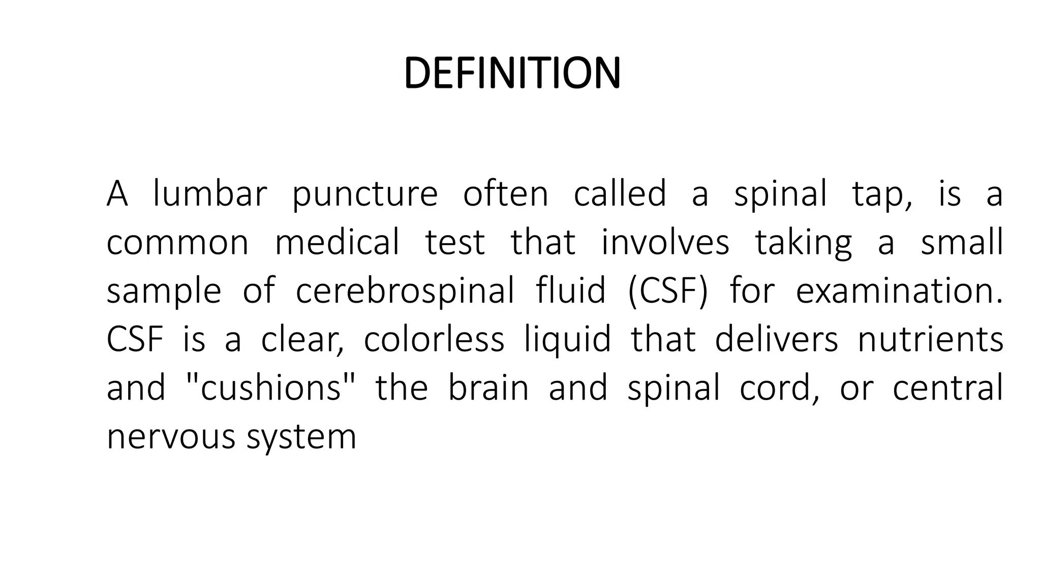 lumbar puncture.pptx child health nursing | PPTX