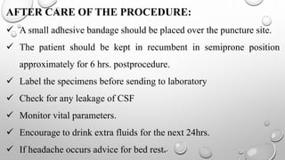 LUMBAR PUNCTURE.....................pptx
