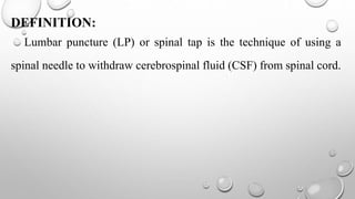 LUMBAR PUNCTURE.....................pptx