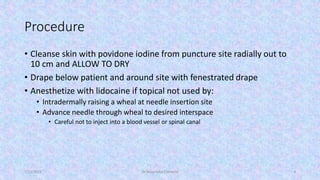 The way of obtaining csf by Lumbar Puncture | PPT