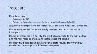 The way of obtaining csf by Lumbar Puncture | PPT