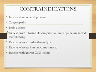 NURSING IMPLICATIONS IN LUMBAR PUNCTURE ppt | PPTX | Brain and Nervous ...