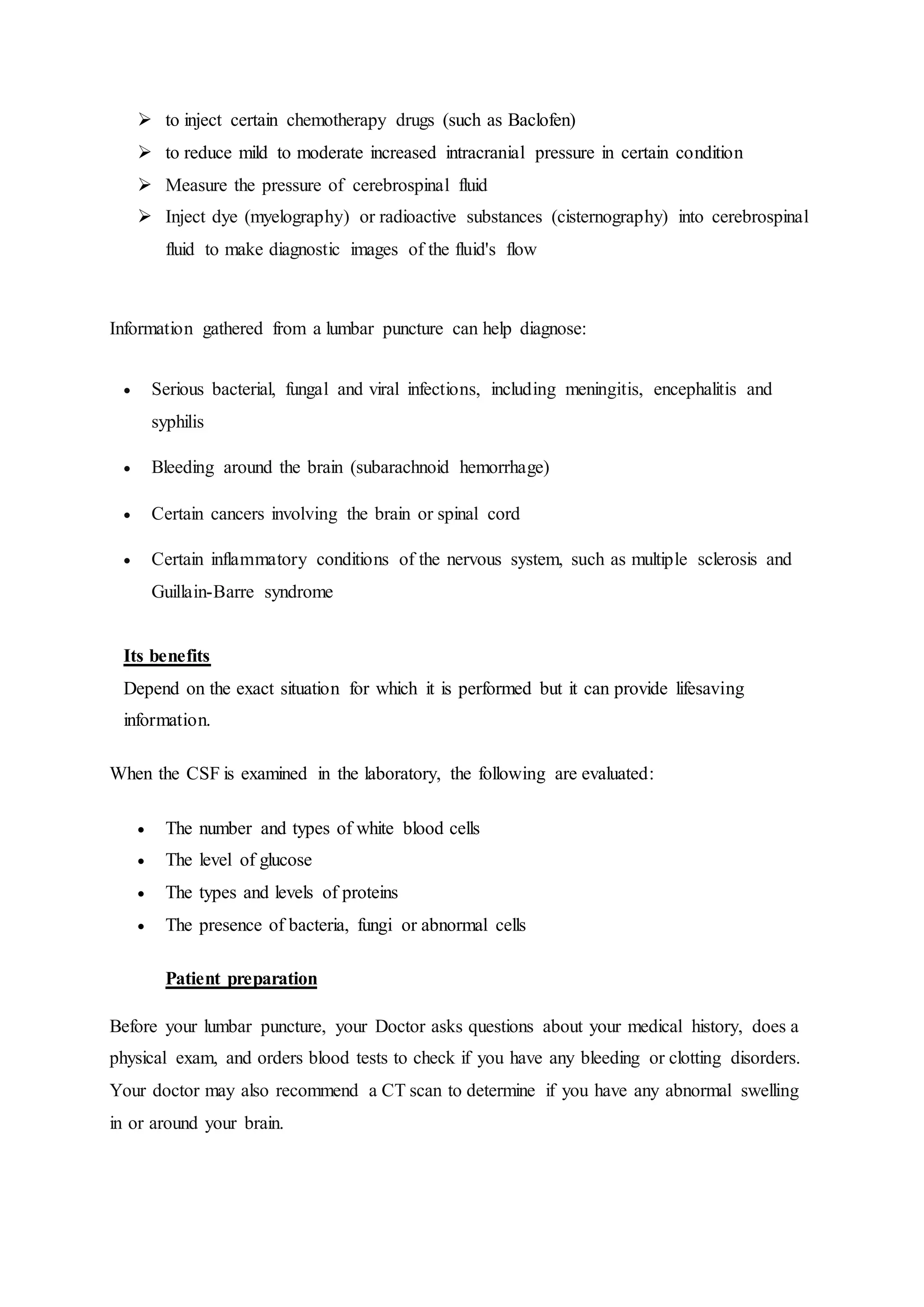 Lumbar puncture | DOCX