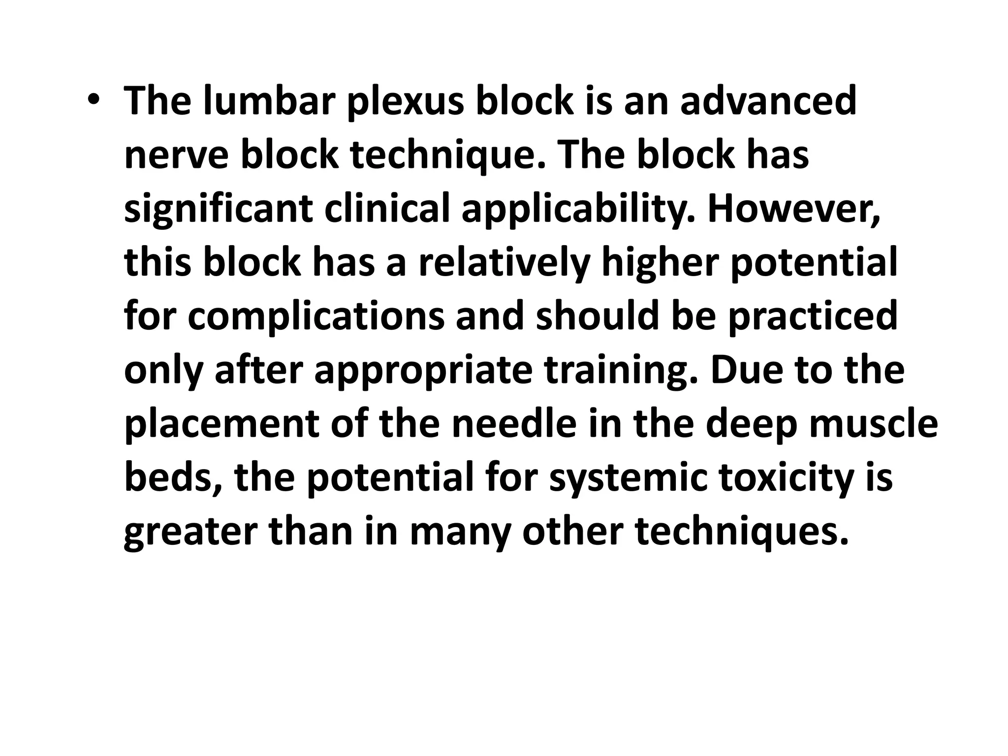 Lumbar+ Sacral Plexus Block.ppt