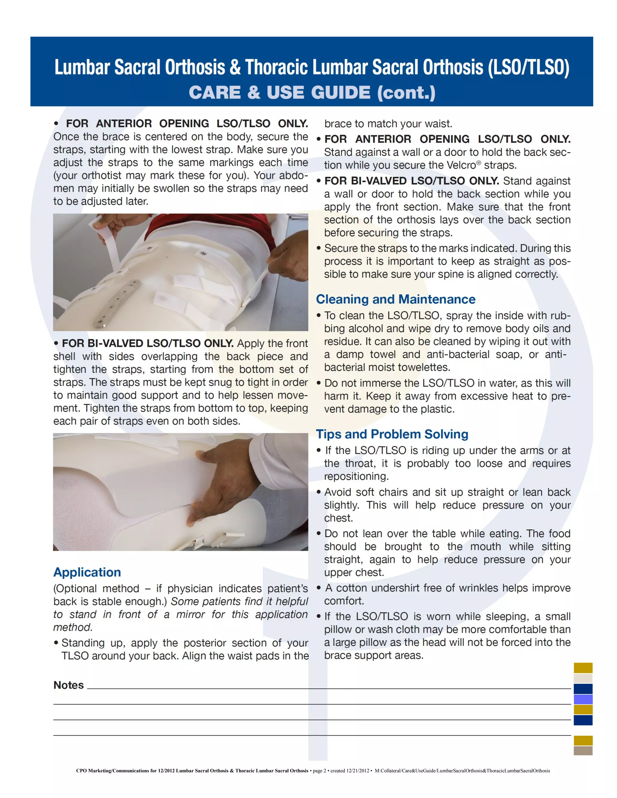 Lumbar Scaral Orthosis & Thoracic Lumbar Sacral Orthosis (LSO/TLSO ...