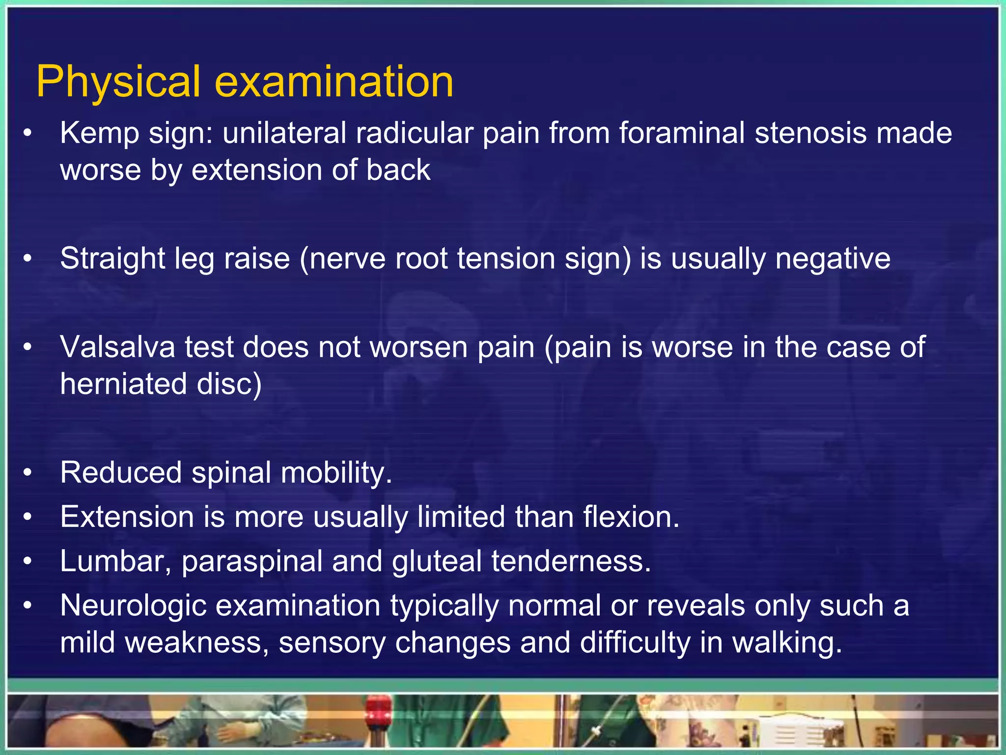 Lumbar spinal stenosis, laminectomy, prolapsed intervertebral disc | PPTX