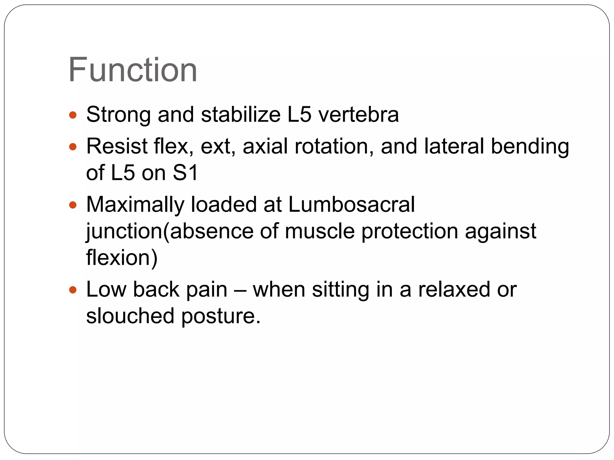 Anatomy and biomechanics of lumbar spine | PPTX