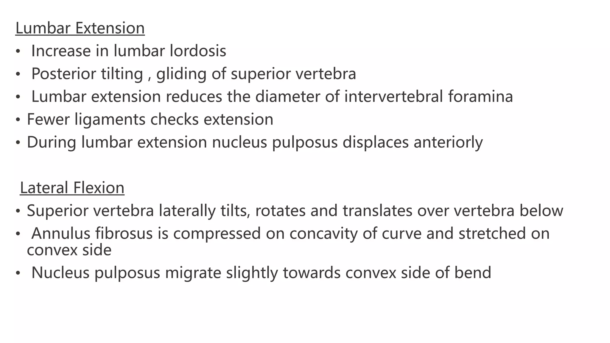BIOMECHANICS OF LUMBAR SPINE | PPTX