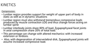 BIOMECHANICS OF LUMBAR SPINE | PPTX