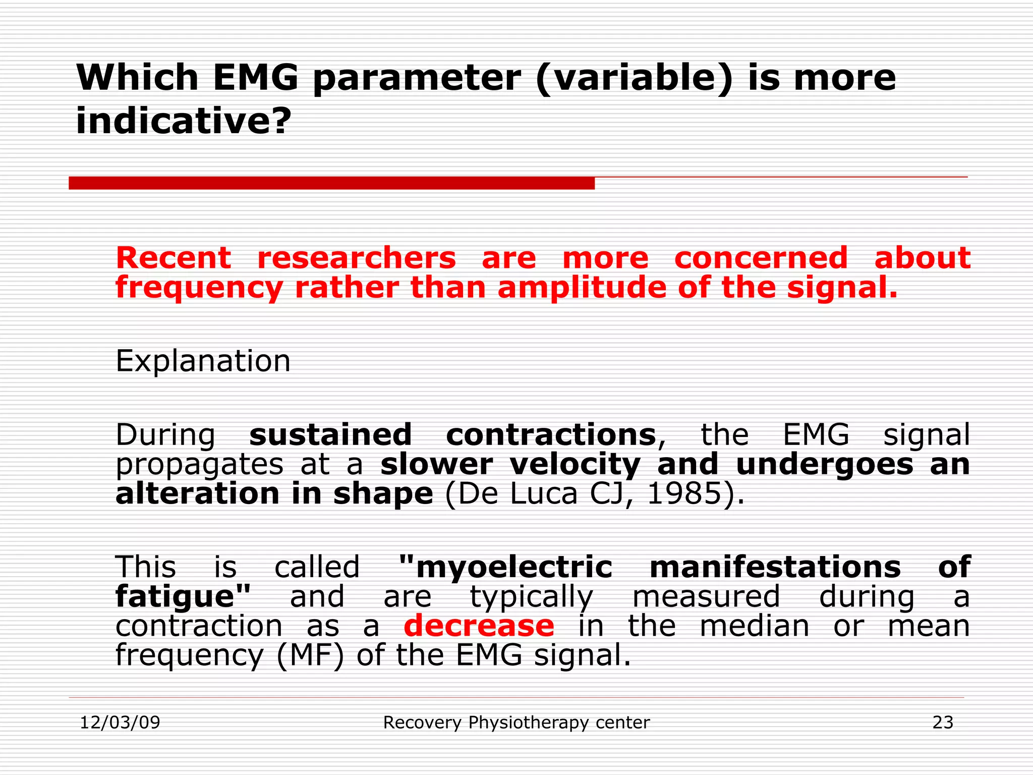 Lumbar Spine Emg | PPT