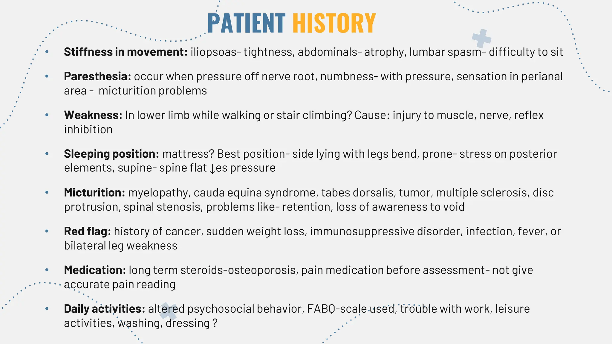 Lumbar spine physical examination in physiotherapy.pptx