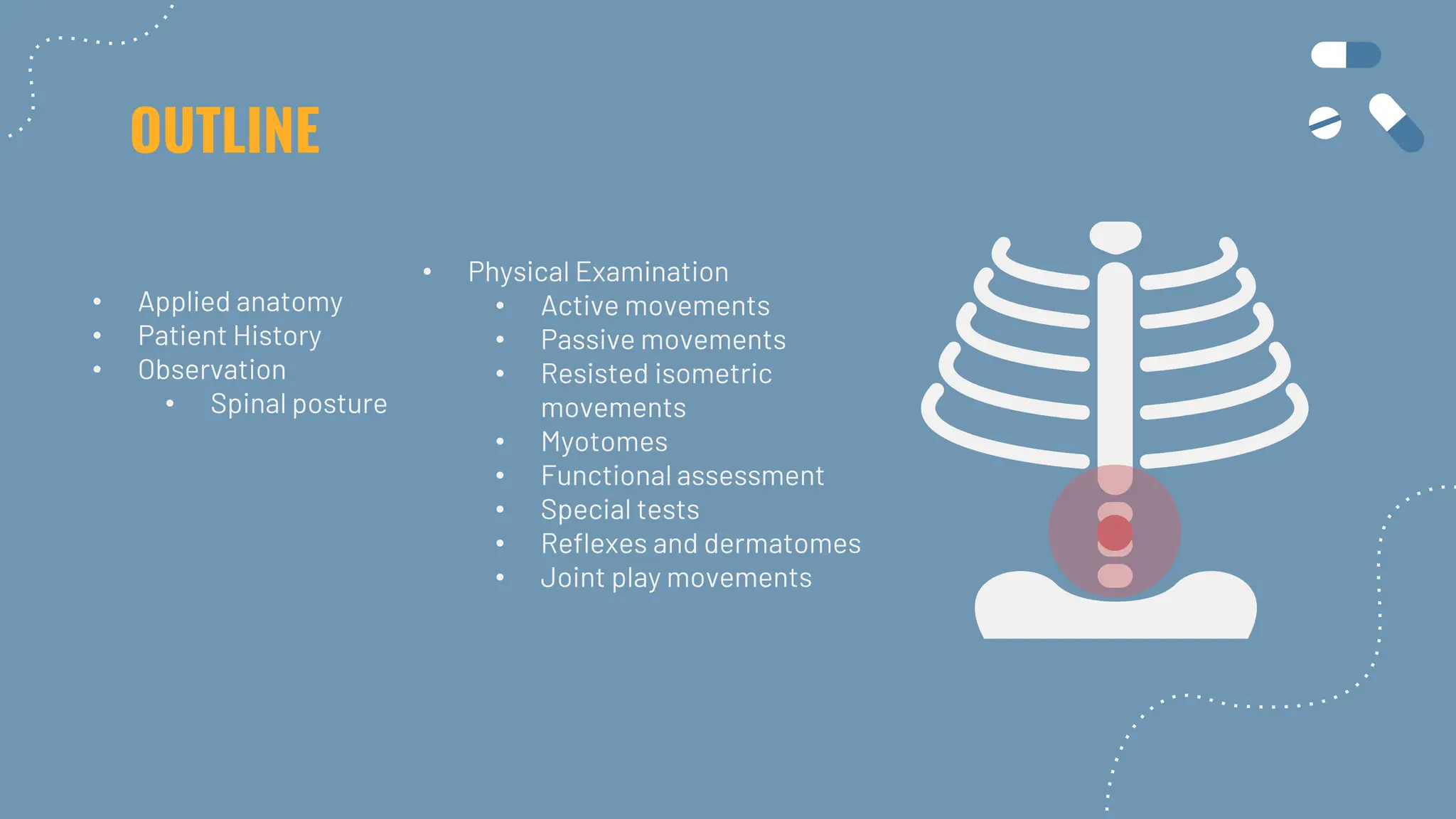 Lumbar spine physical examination in physiotherapy.pptx