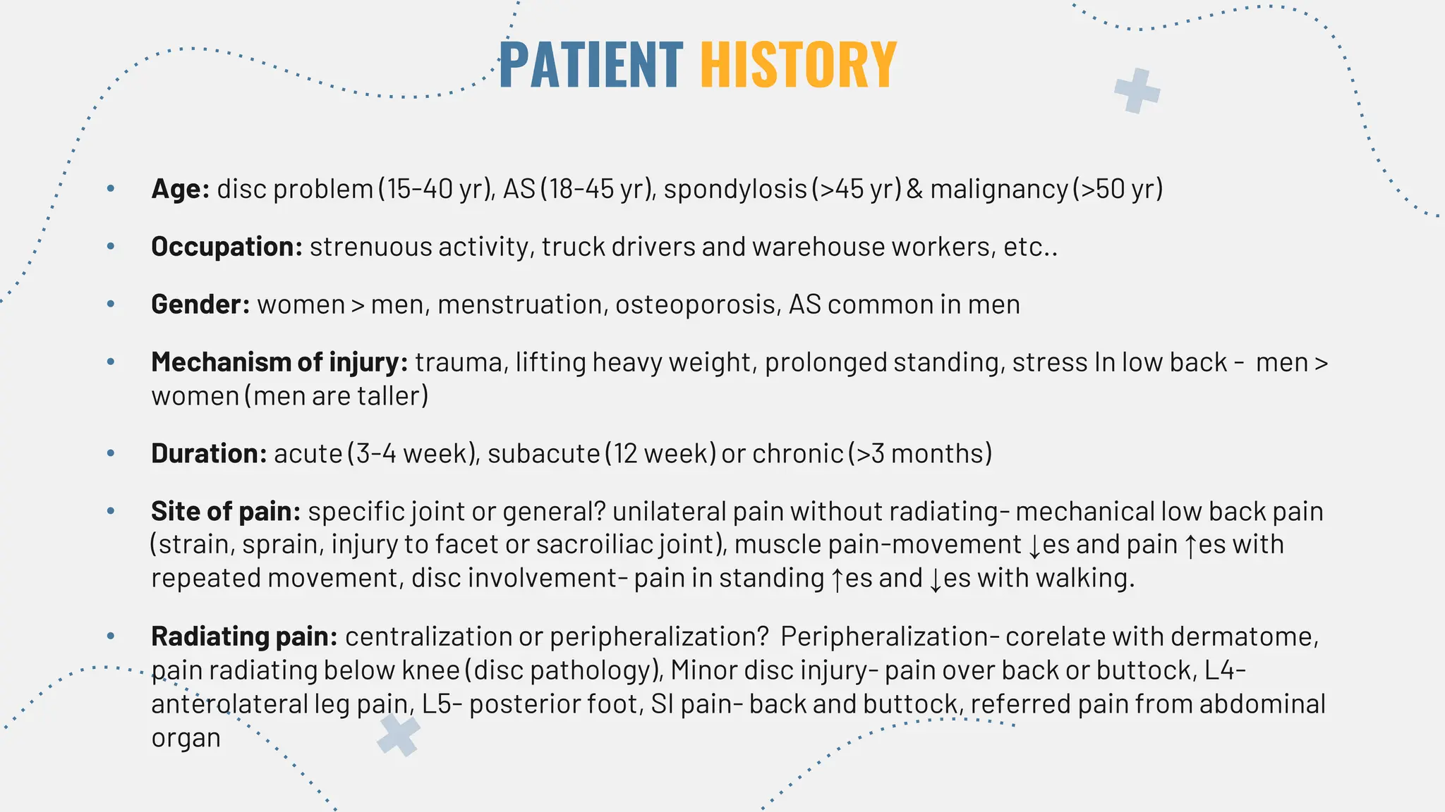 Lumbar spine physical examination in physiotherapy.pptx