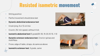 Lumbar spine physical examination in physiotherapy.pptx