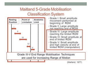 Introduction to Lumbar Spine Mobilisation - Maitland & Mulligan ...
