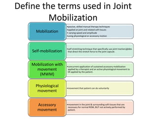 Basics of Lumbar spine mobilisation | PPT