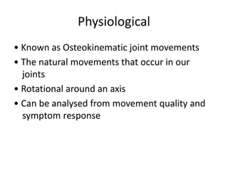 Basics of Lumbar spine mobilisation | PPT