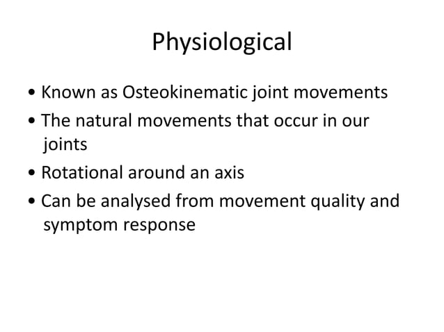 Basics of Lumbar spine mobilisation | PPT