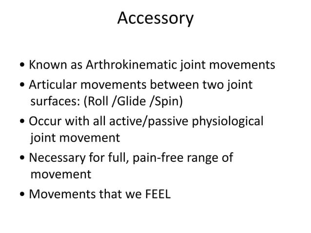 Basics of Lumbar spine mobilisation | PPT