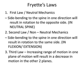 Basics of Lumbar spine mobilisation | PPT