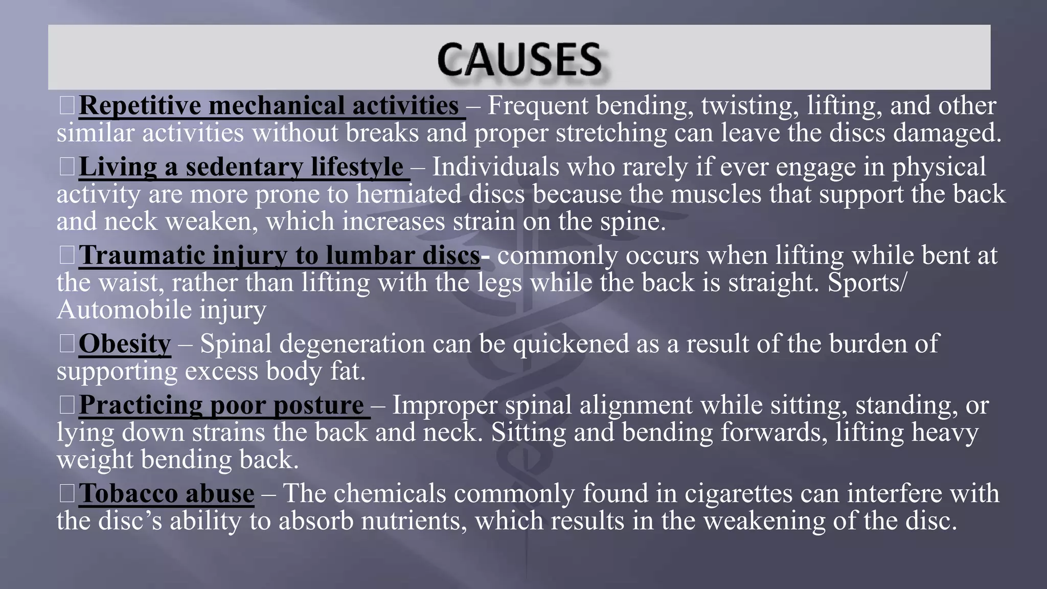 Lumber disc bulge/ Herniation/ Prolapse | PPTX