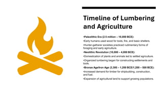 Lumbering and Primitive Agriculture lecture | PDF