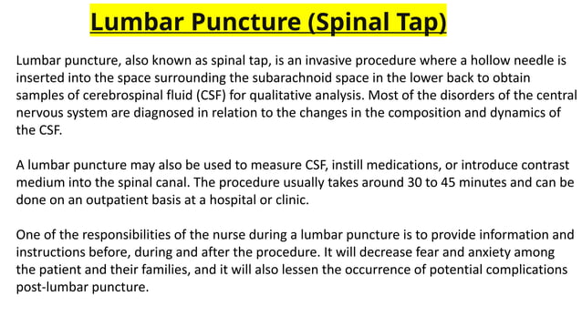 Lumber puncture ppt | PDF