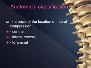 Lumbar spinal stenosis | PPTX | Brain and Nervous System Disorders ...