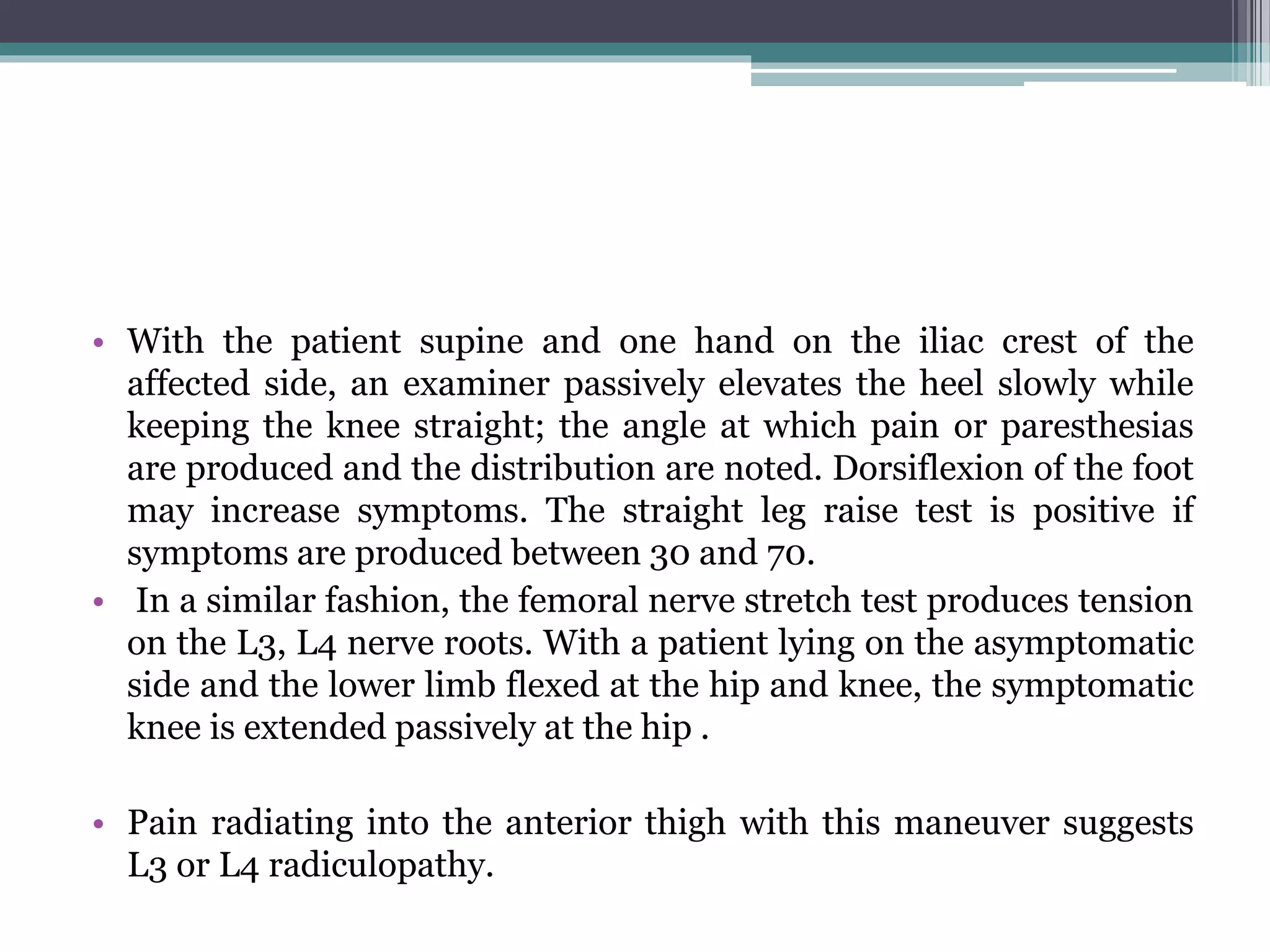 Lumbosacral radiculopathy | PPTX