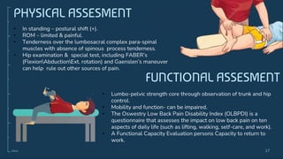 Physiotherapist POV : LumboSacral Strain | PPTX
