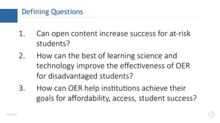 Lumen model jump starting success with oer | PDF