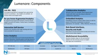 Lumenore: Self Service Business Intelligence with No-Code Analytics | PDF