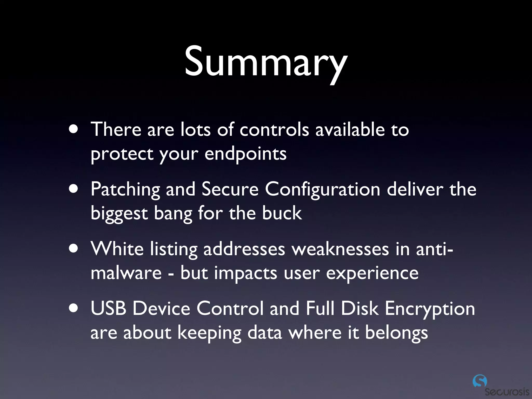 Endpoint Security Fundamentals Part 2: Leveraging the Right Enforcement Controls | PPT