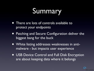 Endpoint Security Fundamentals Part 2: Leveraging the Right Enforcement Controls | PPT