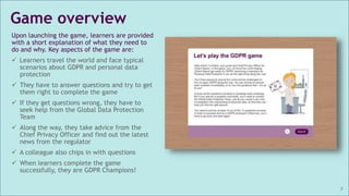 GDPR game framework from Lumesse Learning | PPT