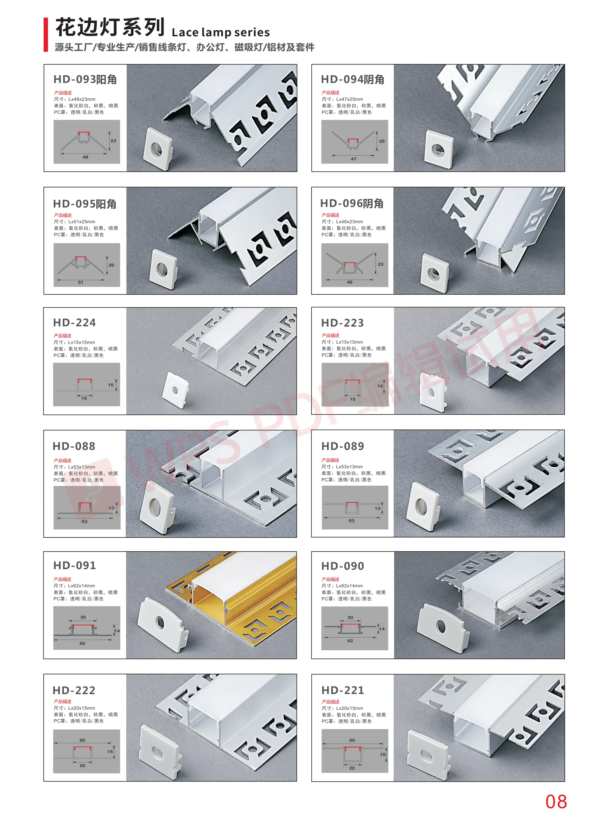 Lumihome Aluminum Profile data sheet, linear light fixture | PPT