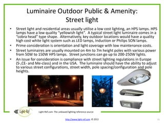 Luminaires – Module 1 Classification | PPTX