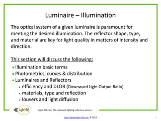 Luminaires – Module 3 Functional Aspects | PPT
