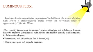 Luminance and Illuminance | PPTX