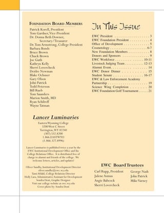 Lancer Luminaries Winter/Spring 2012 Edition | PDF | College Planning ...