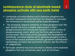 LUMINESCENCE the full process about it when | PPTX